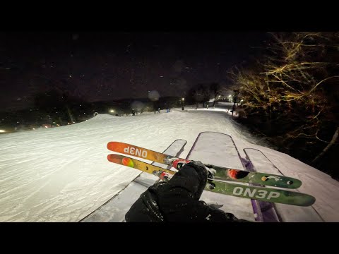 Night skiing at Hyland Hills MN *POV*