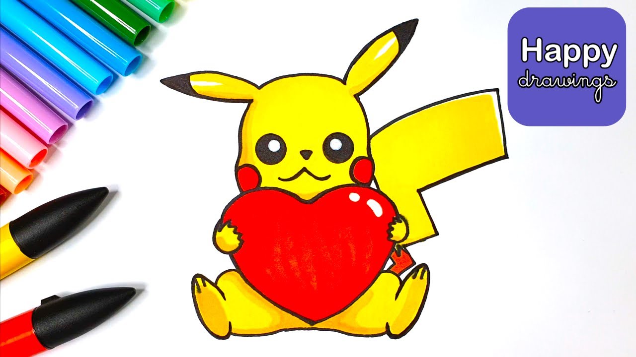 Pikachu With A Heart Drawing