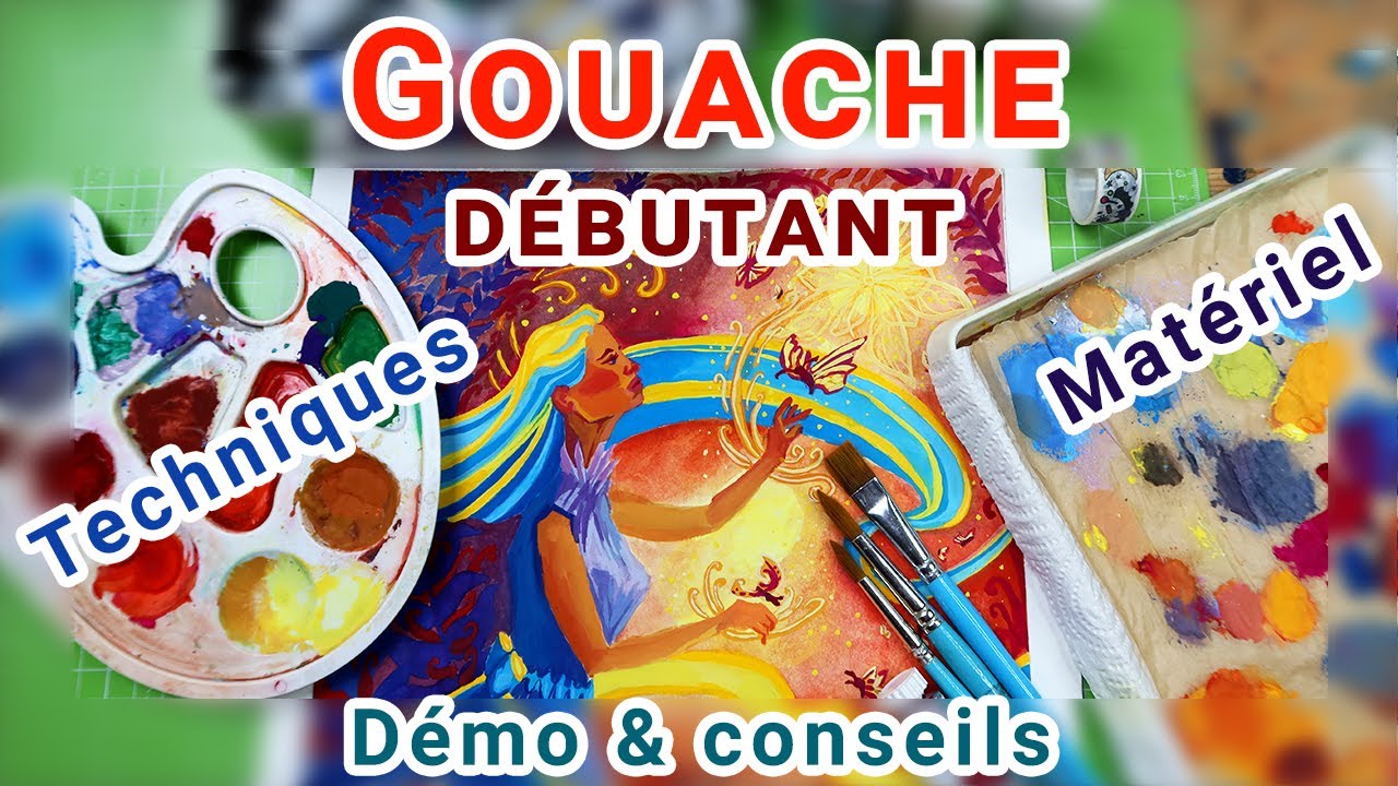 GOUACHE débutant 🎨 Tout ce que tu dois savoir ! Peinture, papier ...