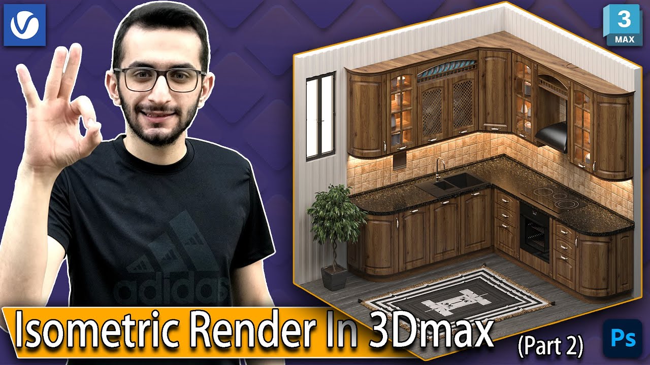 3Ds Max Lighting Isometric Kitchen Tutorial (part2) |آموزش نورپردازی ...
