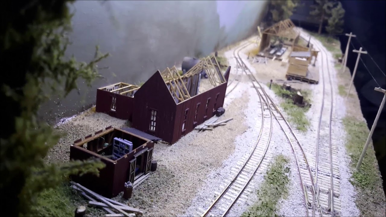 Sawmill and camp, N scale - YouTube