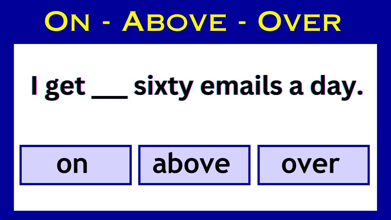 (On - Over - Above) Preposition Quiz | English Grammar Test # ...