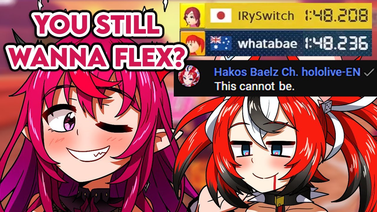 IRyS beats Bae's Record while she was flexing it on Chat - YouTube