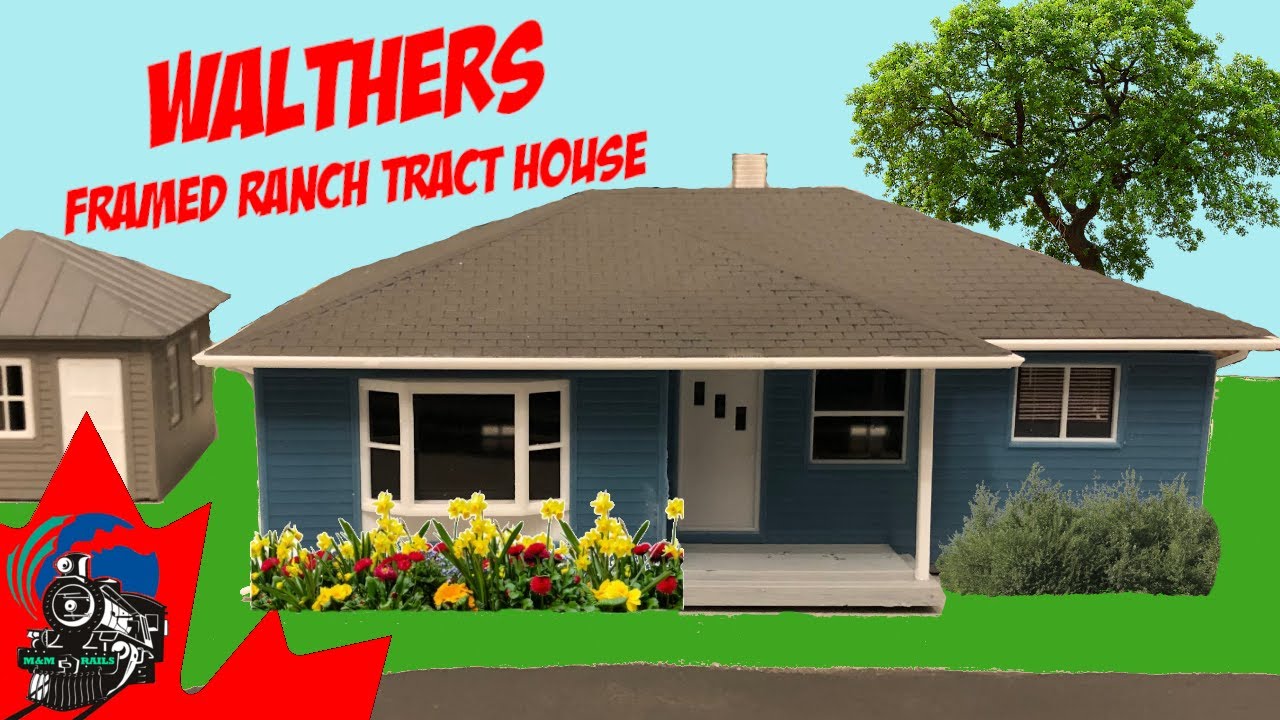 Walthers Framed Ranch Tract House in HO Scale - YouTube
