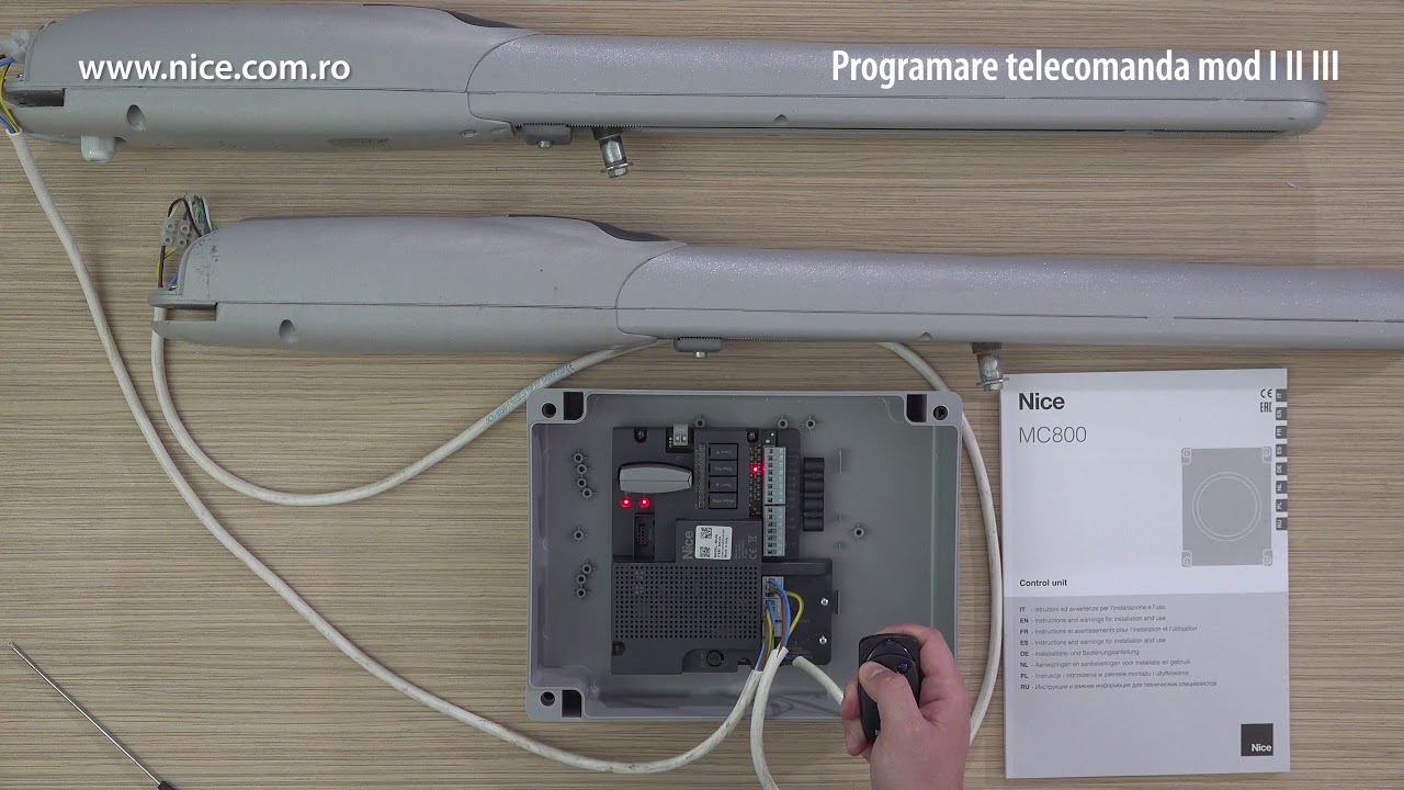 Programare Telecomanda Nice Mod I II III - YouTube