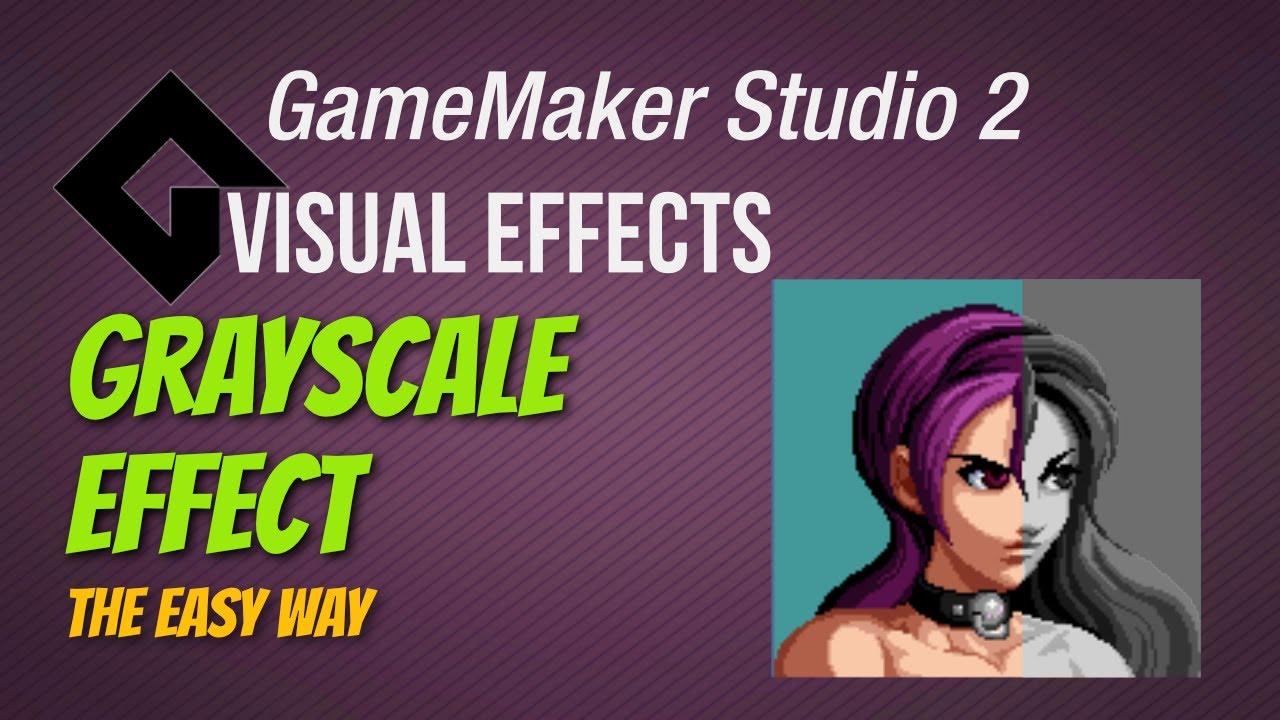 Easy grayscale effect [GameMaker Studio 2 | Vfx] - YouTube
