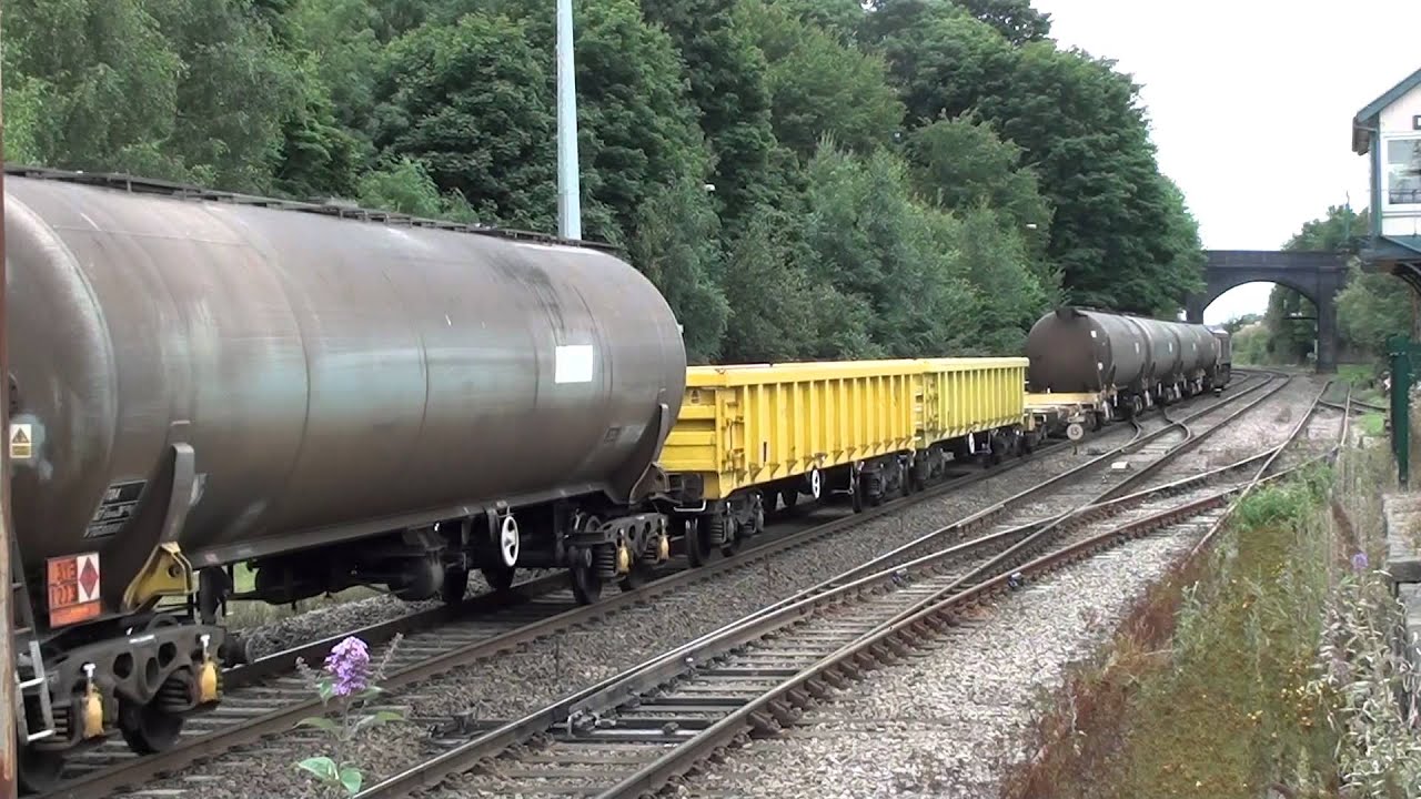 GBRf class 66732 and GBRf class 66702 at Melton Mowbray with TDA tank ...