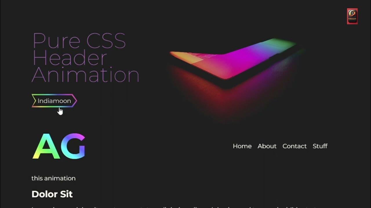 Design responsive animated website using html css by @indiamoon - YouTube
