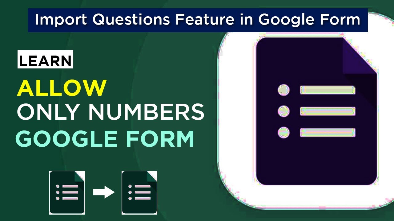 ALLOW ONLY NUMBERS IN GOOGLE FORMS YouTube ALLOW ONLY NUMBERS IN GOOGLE FORMS YouTube