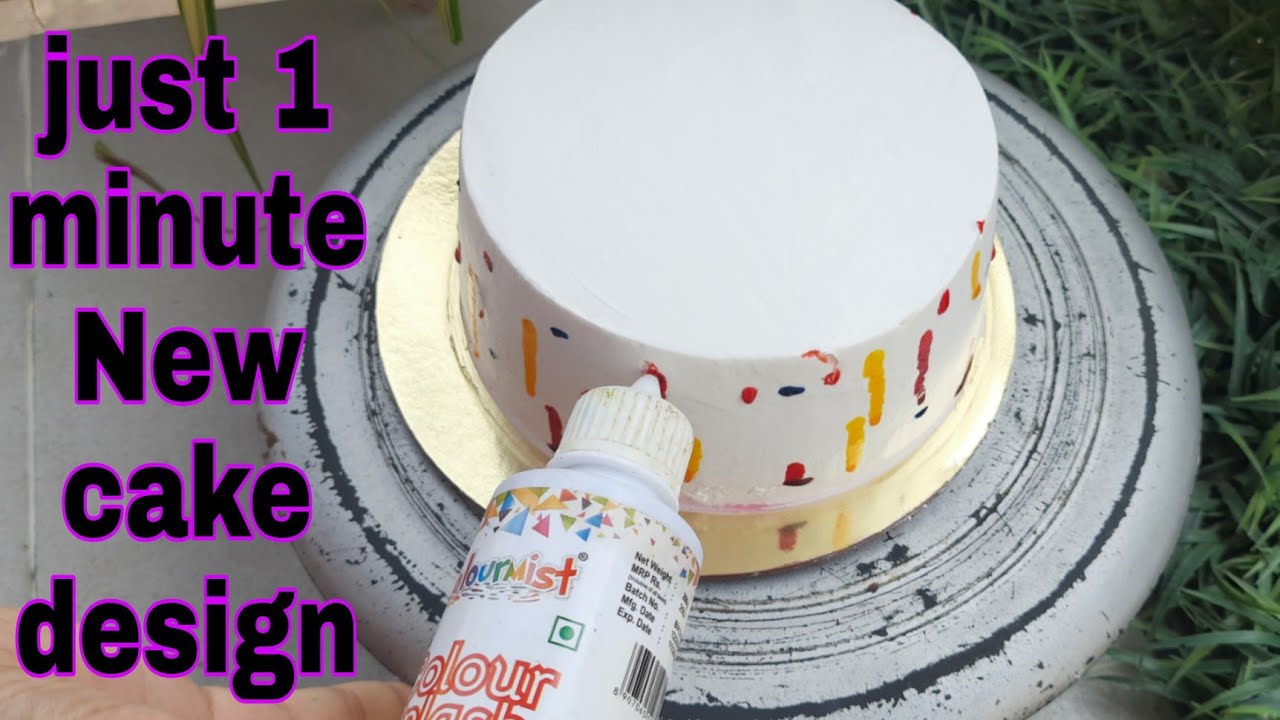Just 1 Minute New Cake Design | cake decoration idea | gel cake ...