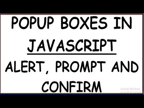 POPUP BOXES IN JAVASCRIPT (HINDI) | ALERT, CONFIRM AND PROMPT BOXES/FUNCTIONS IN JAVASCRIPT ...