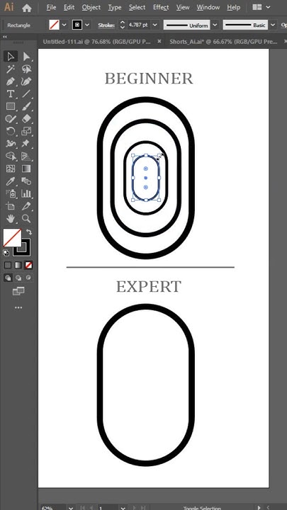 Illustrator Tutorial for beginners_Using offset Path #youtubeshorts # ...