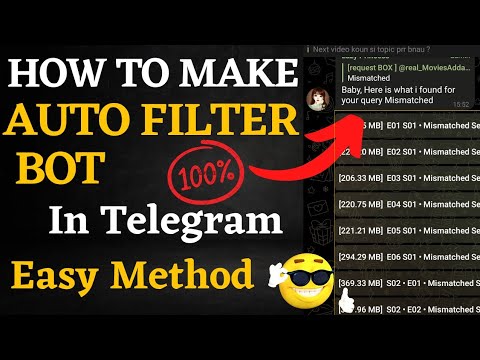 How To Make Auto Filter Bot With Mobile 🔥 In Hindi 2022 | Advance Auto ...