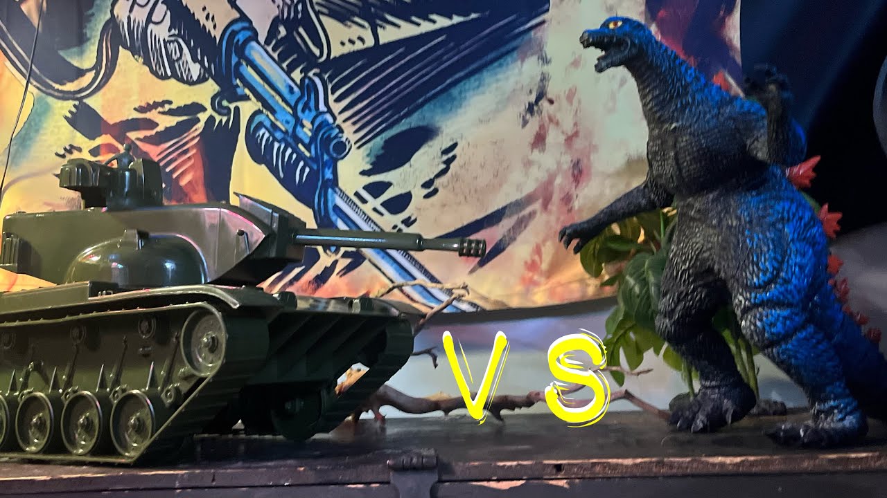 TIMMEE DOMINATOR TANK VS GODZILLA. Army Men Toy Review - YouTube