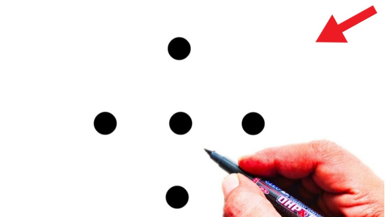 How To Draw Beautiful Drawing From 3×1Point | Easy Dots Simple Drawing ...