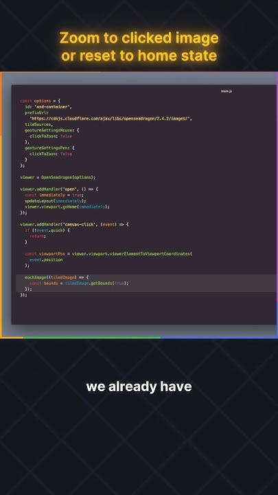 Zoom Into Exactly What You Click in OpenSeadragon by Ian, Creator of OpenSeadragon - YouTube