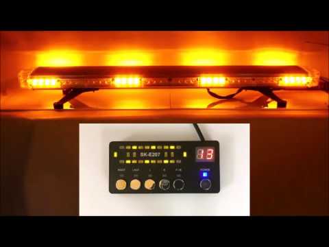 SL-CIG-BAR-LED207DS AMBER 47" 88W Emergency LED SIG Hazard Strobe Roof ...