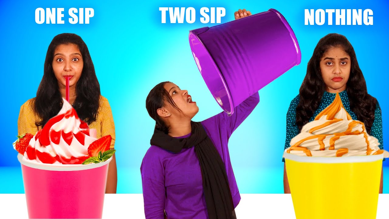 ONE SIP Vs TWO SIP Vs NO SIP SHAKE CHALLENGE 🤩 | PULLOTHI - YouTube