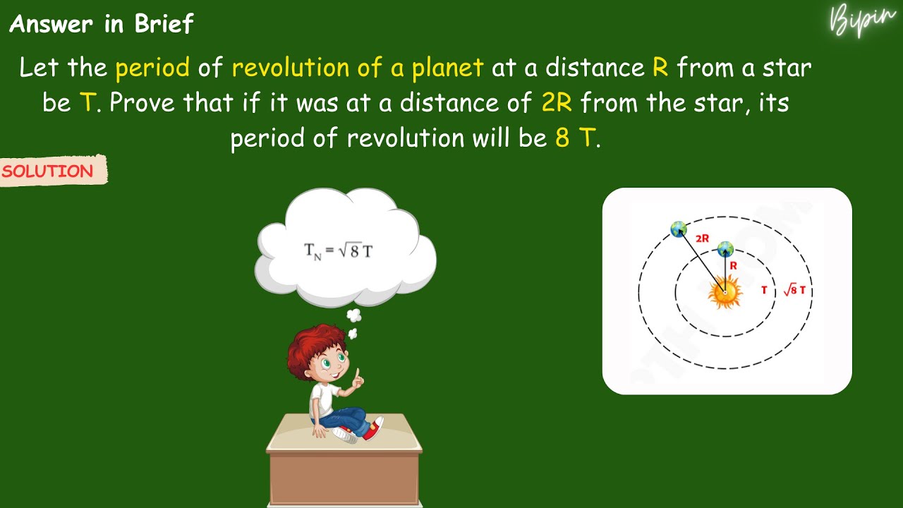 Revolution of planet at distance R from a star T. Prove if distance 2R ...