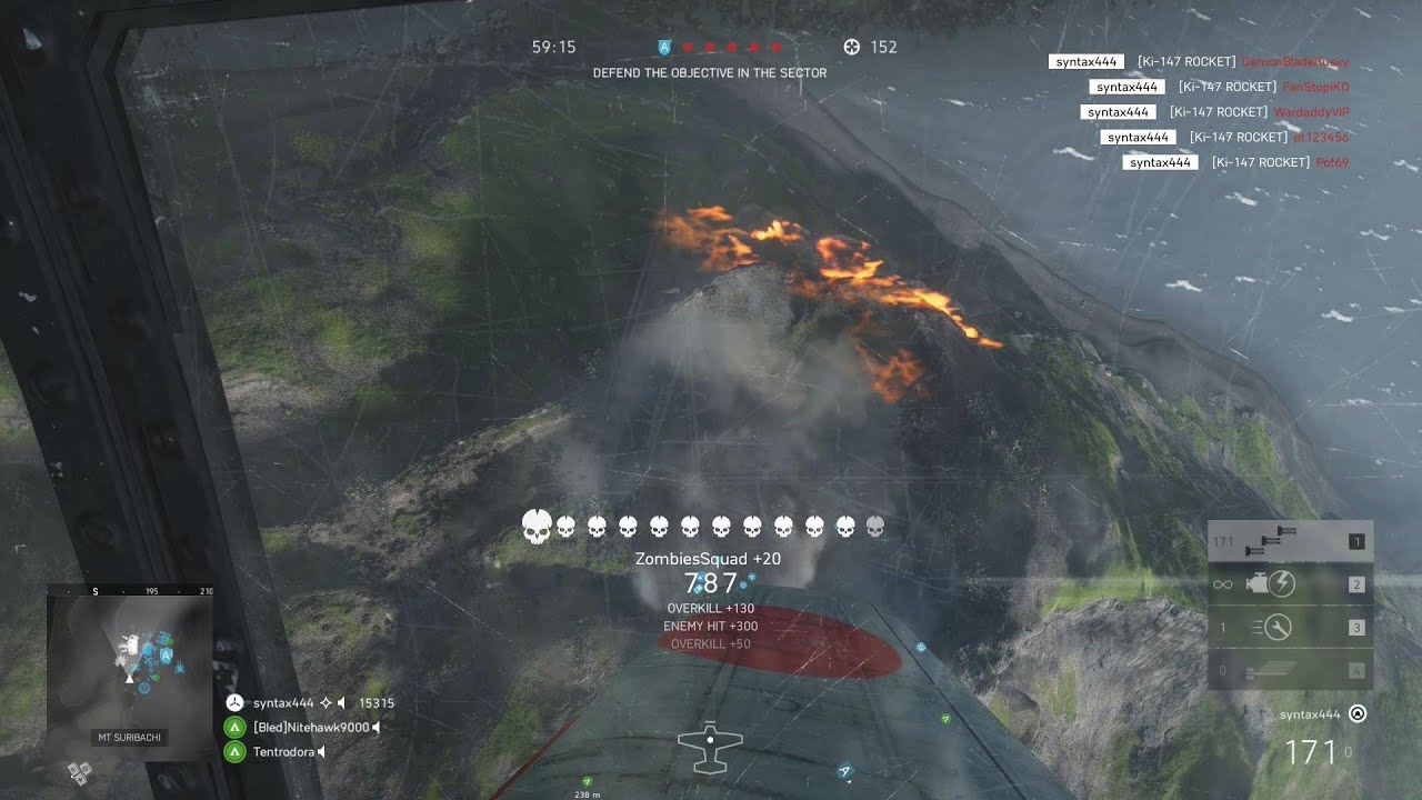 Battlefield 5 - Ki-147 ROCKET Multikill in a PLANE - YouTube