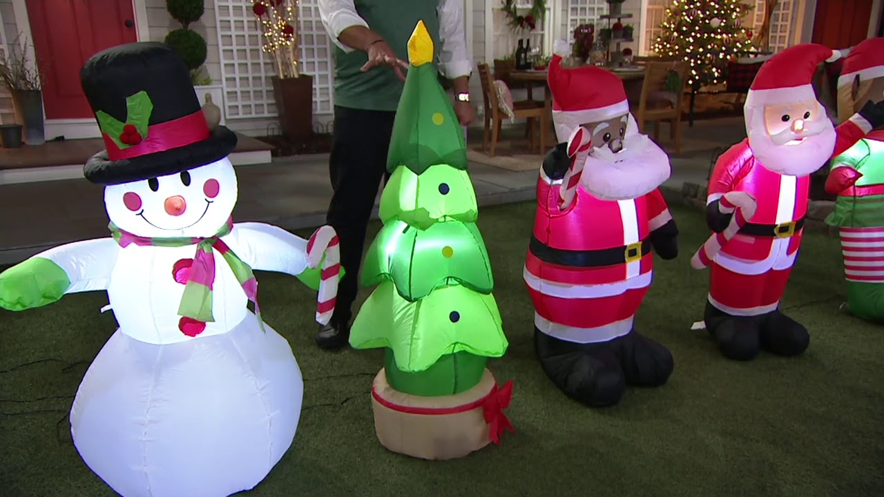 Kringle Express 4' Illuminated Holiday Inflatable on QVC - YouTube