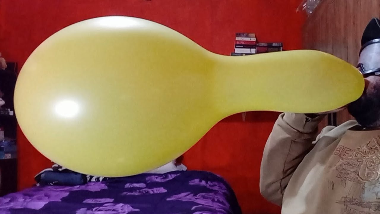 Balloon blow to pop (58) - Belbal 14" - YouTube