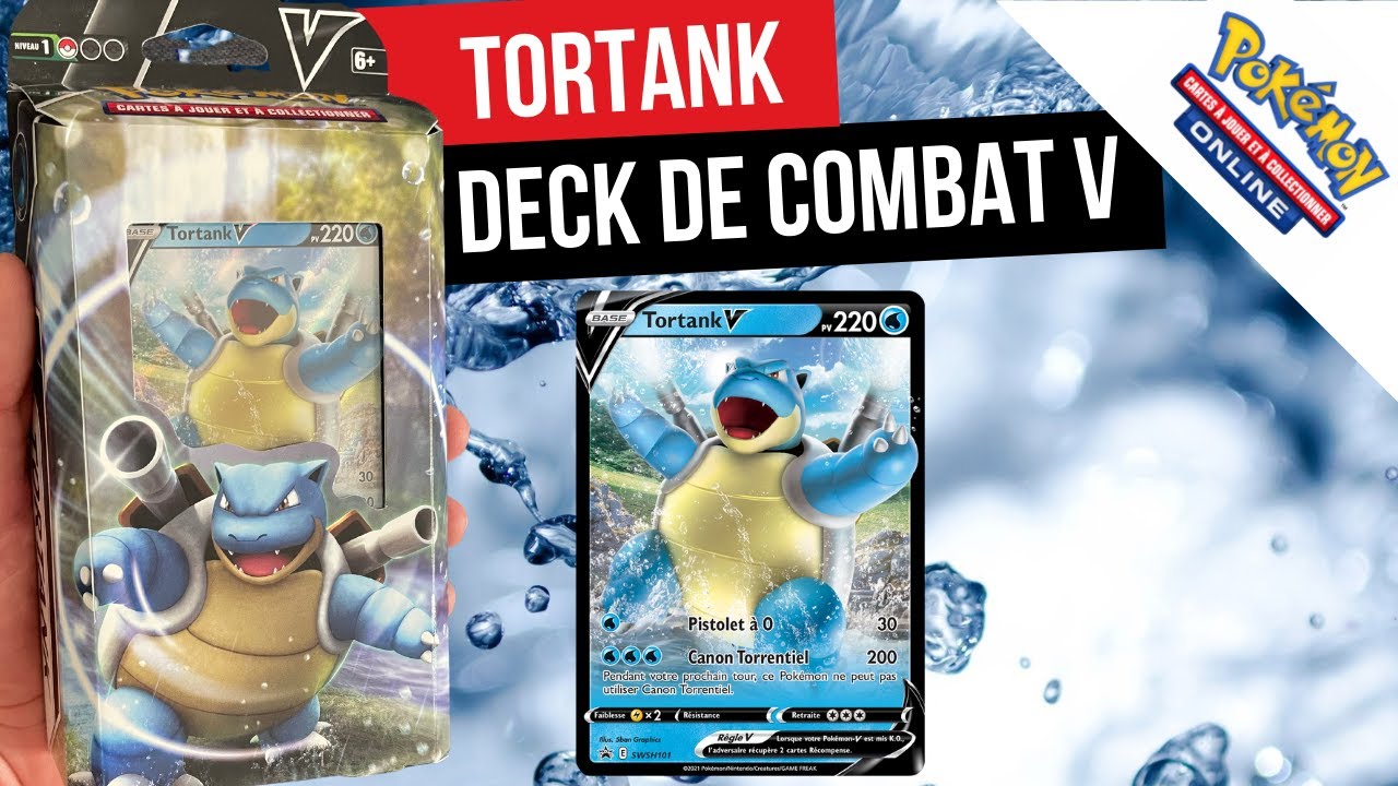 Cartes Pokémon : Présentation du deck de combat Tortank V, comment le ...
