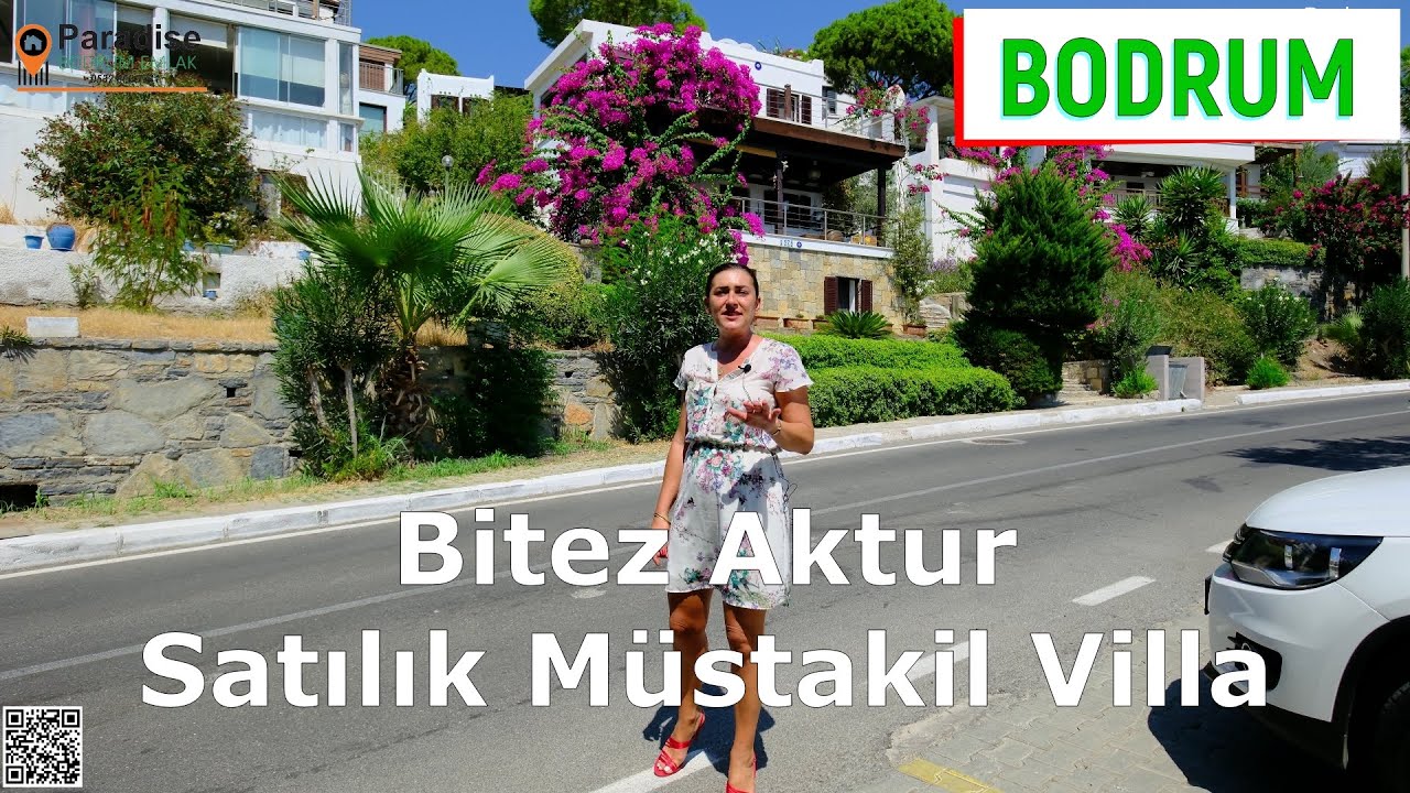 Bodrum Bitez Aktur Sitesi Satılık Villa - YouTube