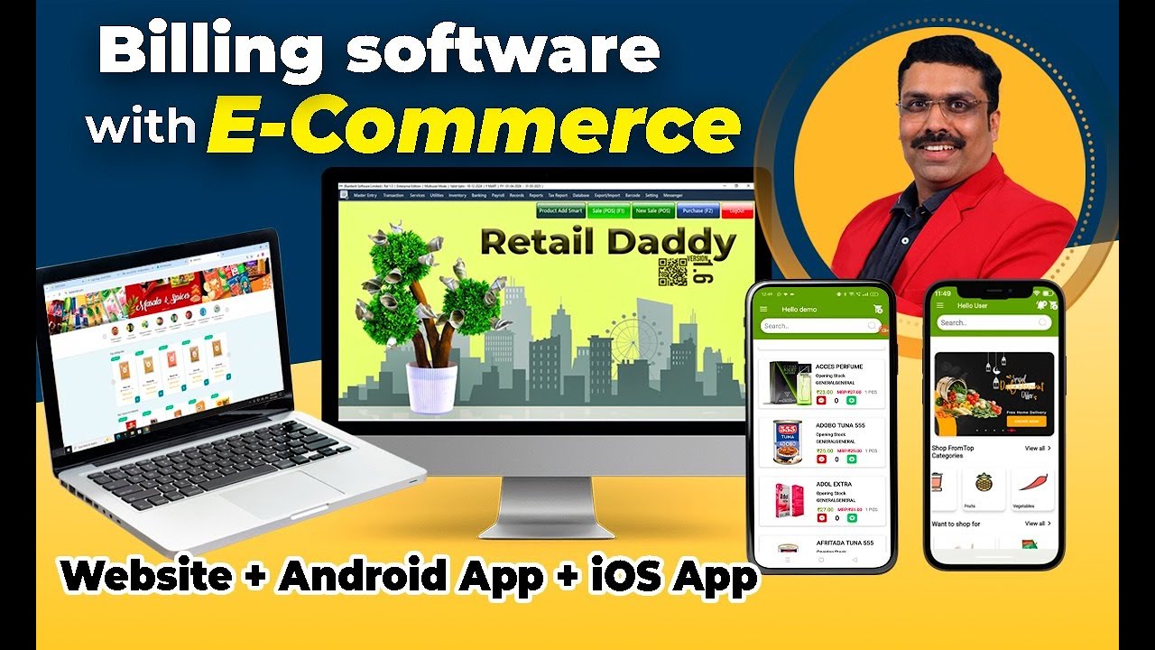 Billing software with E Commerce application Retail Daddy - YouTube
