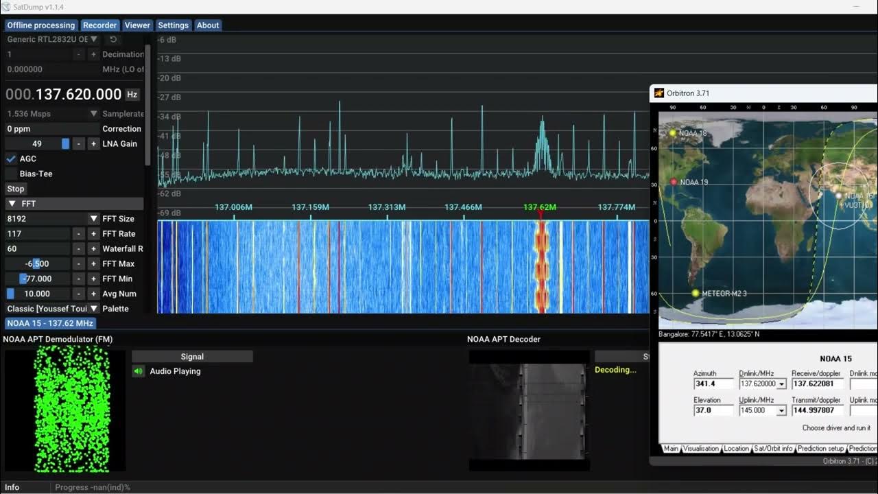 Automatic reception of weather images using SatDump - YouTube