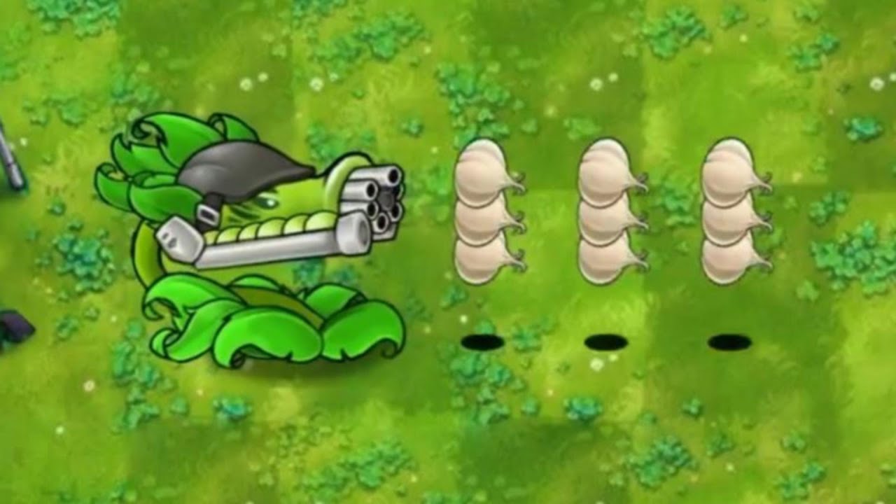 PVZ 1 Fusion 2.3 Challenge：How strong is the pea gun with garlic bullet ...
