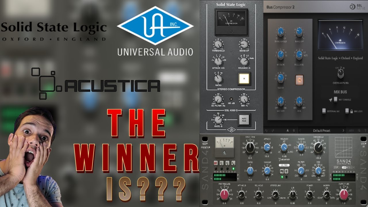 SSL Compressor: Acustica audio Sand4 VS UAD VS SSL Native - YouTube