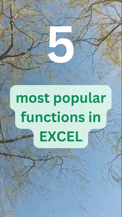 5 Most Popular Functions In Excel Trending Viral Excelfunctions Theexcelexperience Youtube
