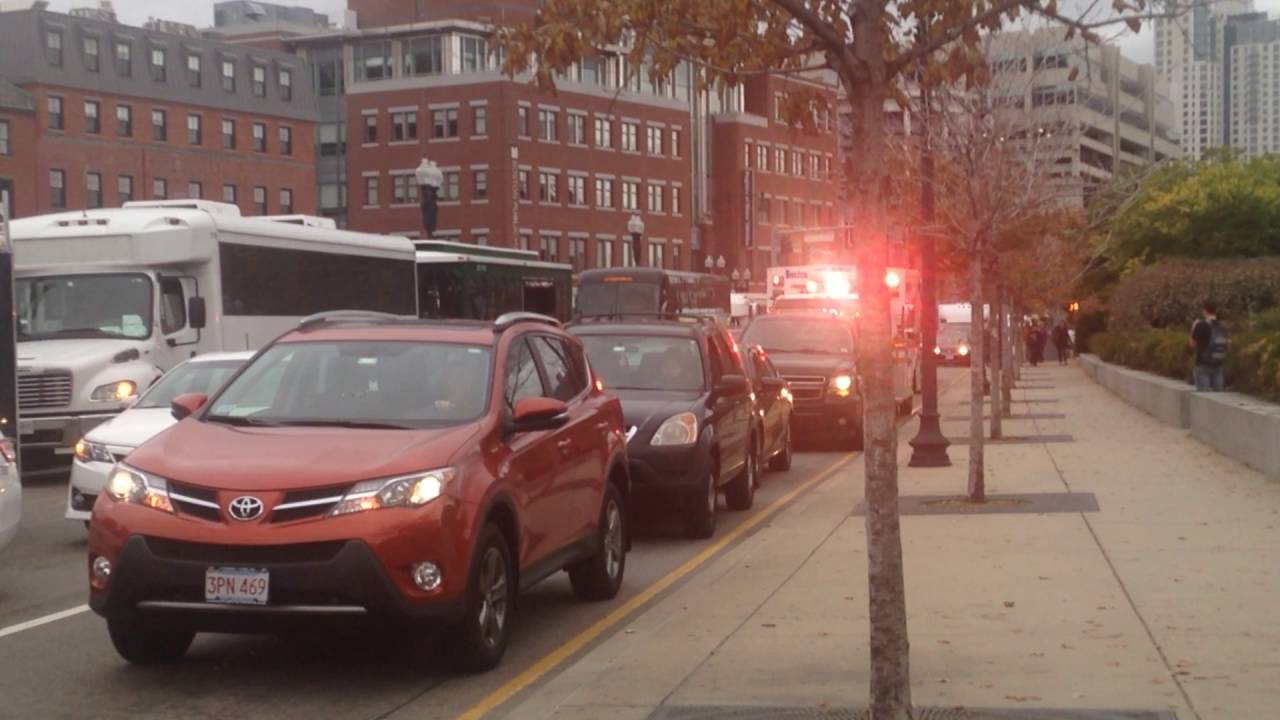 Boston EMS Ambulance A1 Transporting/Responding From An MVA With ...