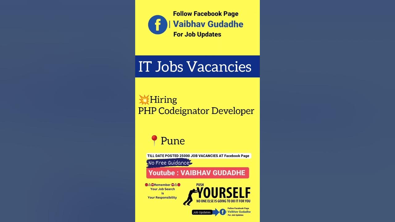 IT Company in Pune Hiring PHP Codeignator Developer | IT Jobs Vacancies ...