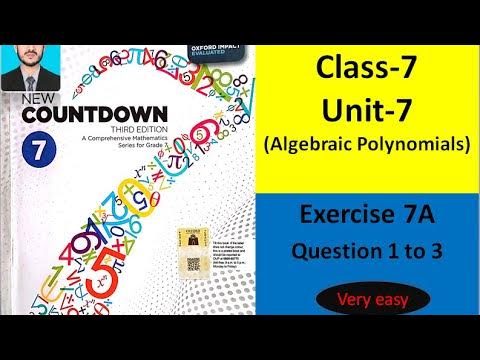 Class 7 math exercise 7A Question 1 to 3 || New countdown third edition ...