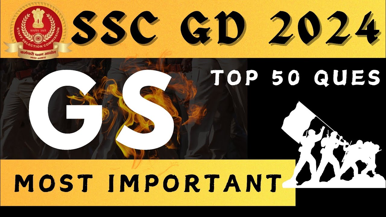 SSC GD 2024 | SSC GD STATIC GK | SSC GD GS IMPORTANT QUESTIONS - YouTube