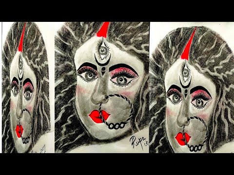 How to Draw Maa Durga Sketch With Pencil #maadurga #drawing @miss.rupa ...