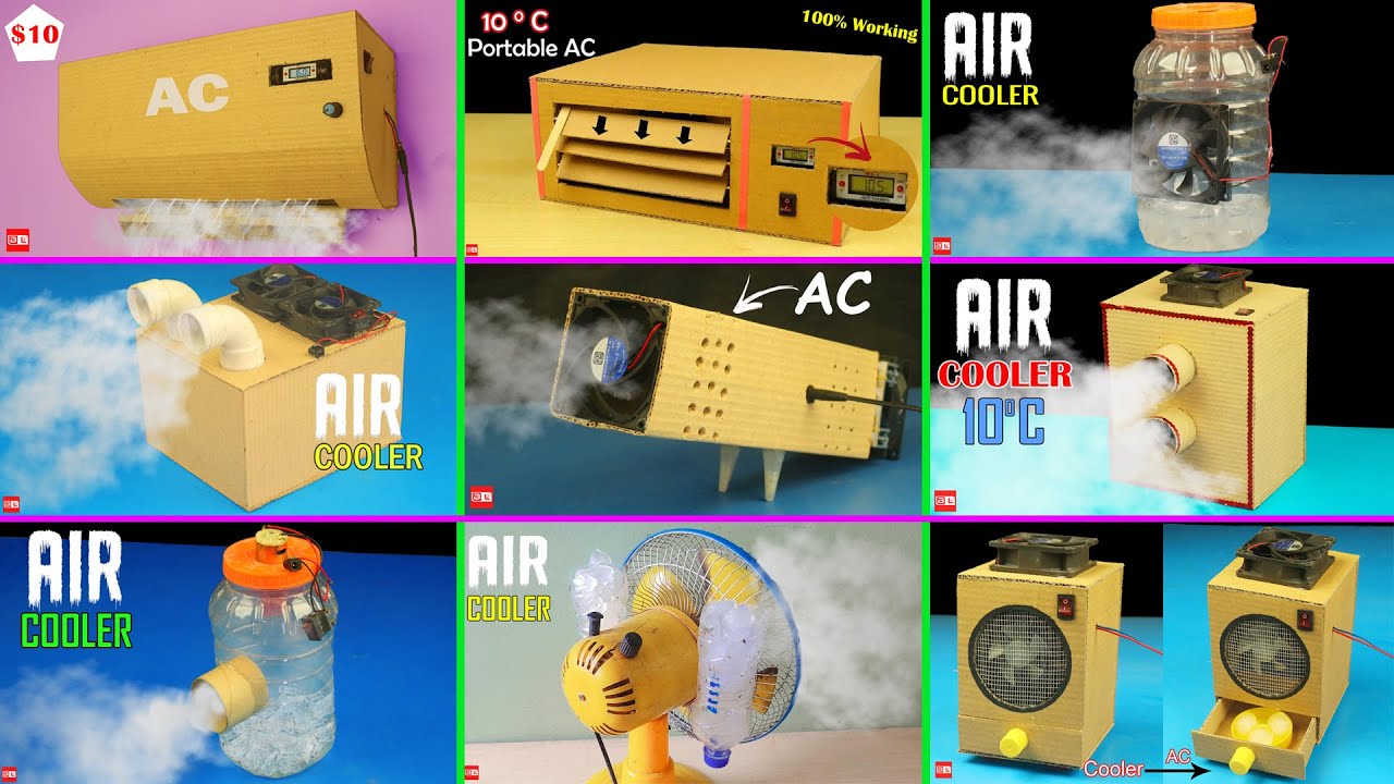Top 10 Amazing Air Cooler at Home | How to Make AC | Easy Science ...