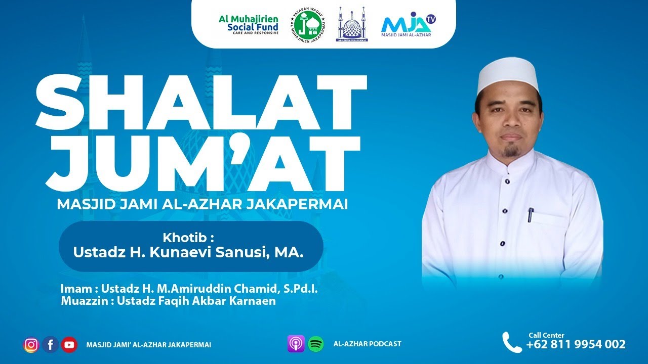 🔴 [LIVE] Shalat Jum'at Masjid Jami Al-Azhar Jakapermai - YouTube