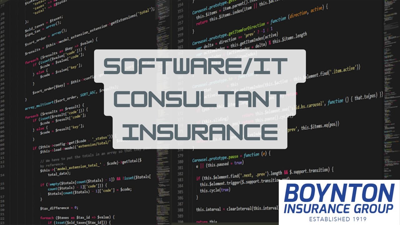Software/IT Consultant Insurance | Boynton Insurance Group - YouTube