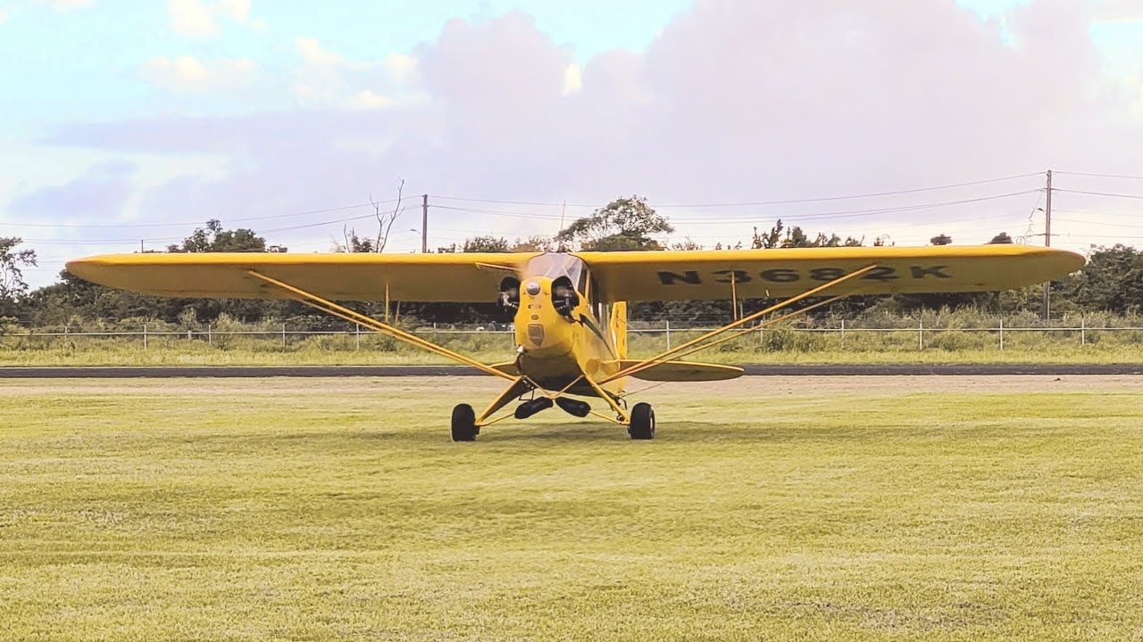 First time flying the Piper J-3 Cub from the rear seat Humacao PR ...