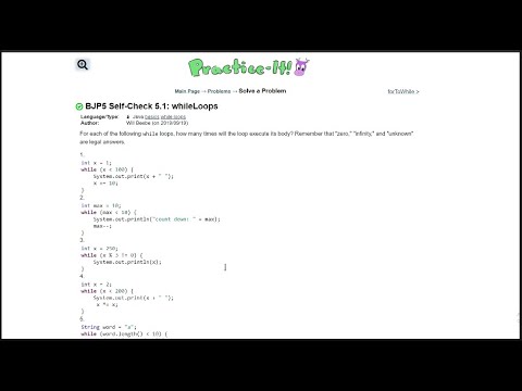 Java Practice It || 5.1 whileLoops || whileLoops basics - YouTube
