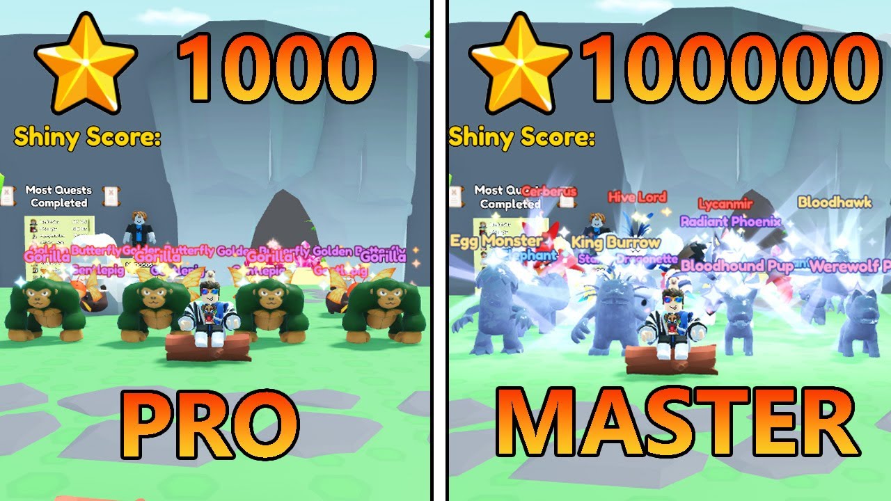 From Pro To Master Reaching 100,000 Shiny Score In Roblox Collect All ...