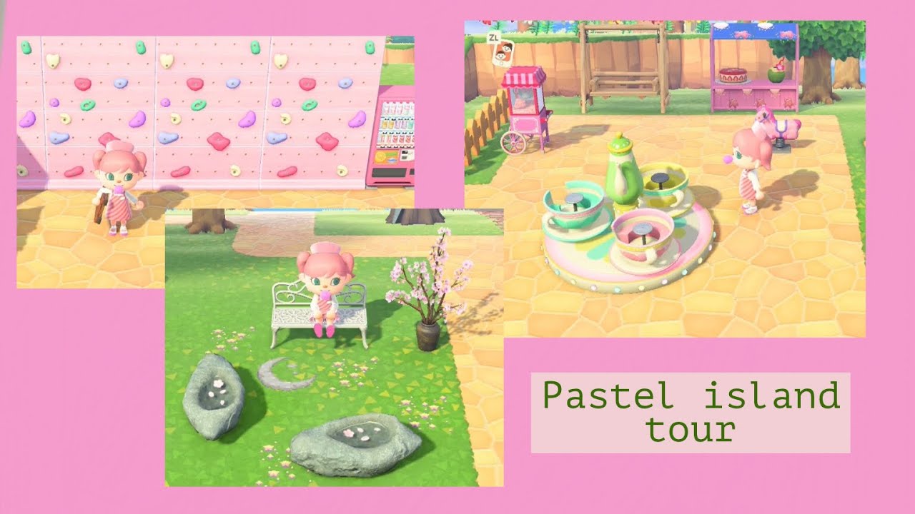 Pastel Island Tour (updated) - Animal Crossing New Horizons - YouTube