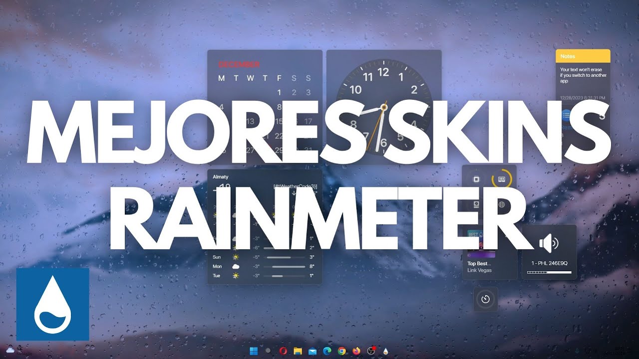 Mejores SKINS para RAINMETER | Personaliza tu Windows minimalista | Guía de uso 🔥 - YouTube