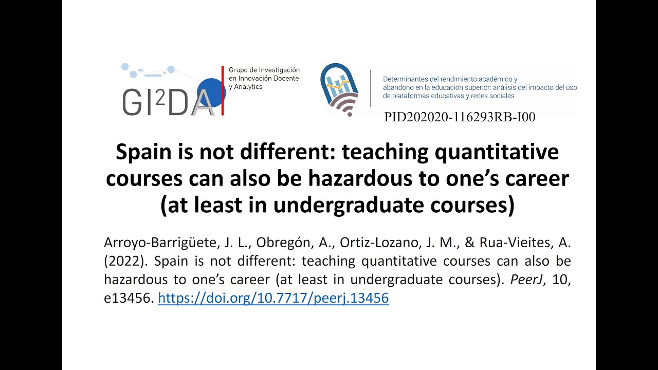 Spain is not different: teaching quantitative courses can also be ...