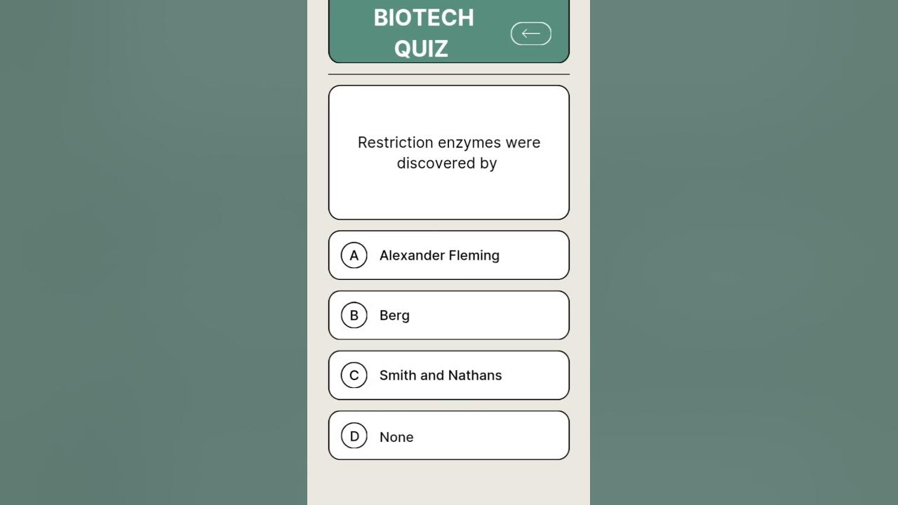 Biotech questions #quiz #aspirants - YouTube
