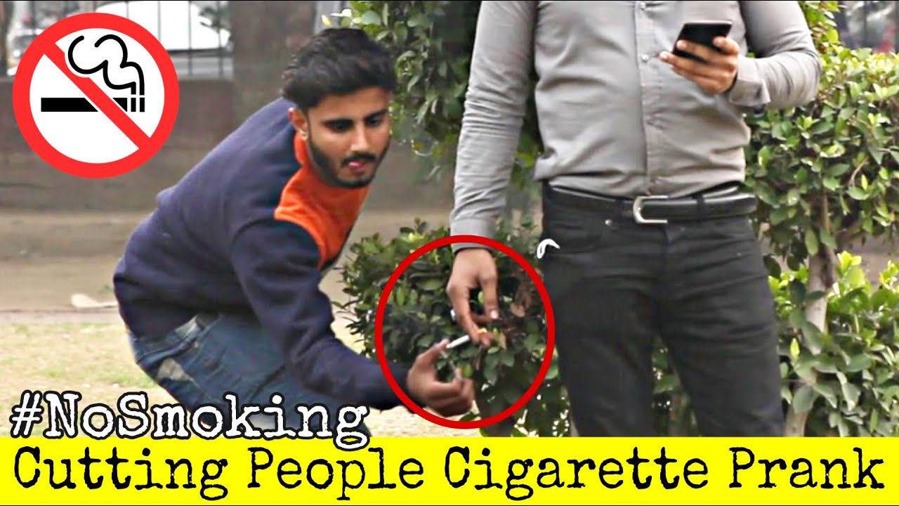 Cutting Peoples Cig Rettes Prank Thatwascrazy Youtube