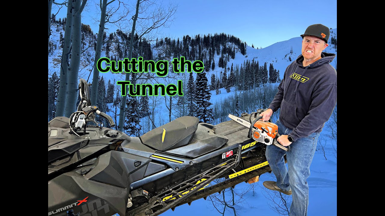CUTTING the tunnel on a 2019 skidoo 850 snowmobile!!! did we wreck it ...